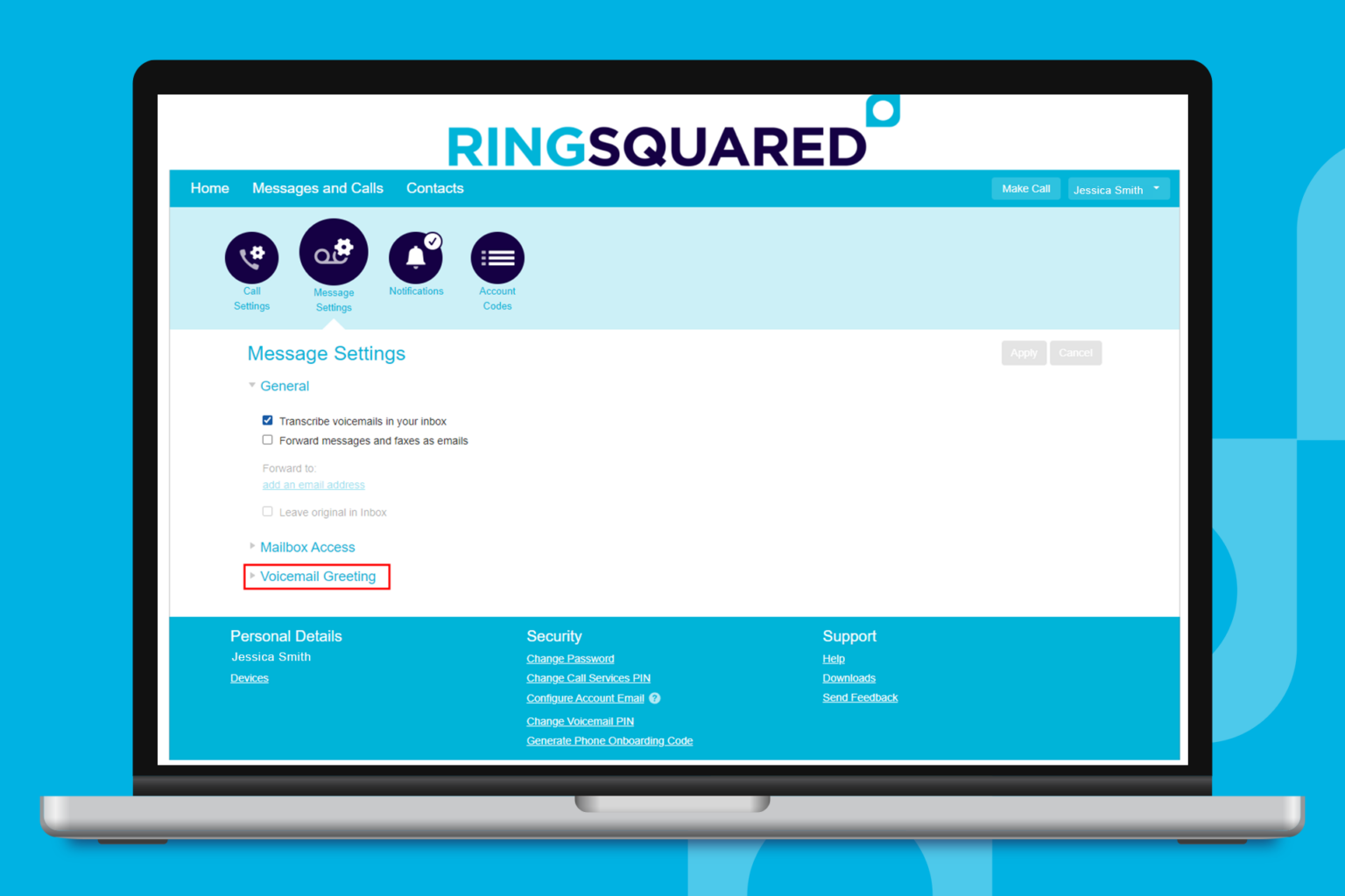 Record Your Voicemail Greeting with RingSquared UCaaS